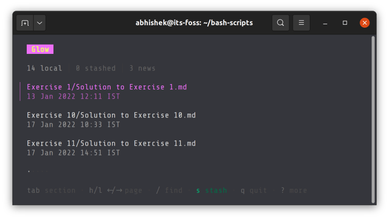  Glow Linux Markdown 